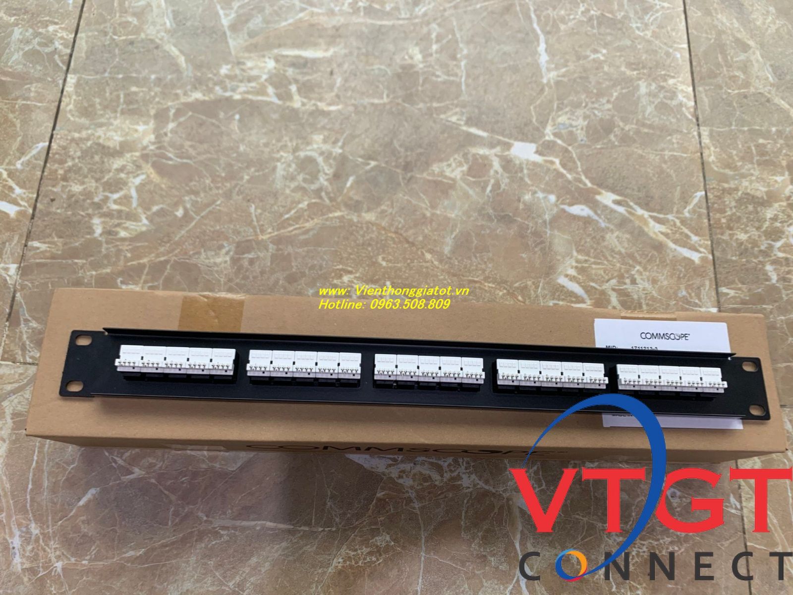 Thanh đấu nối Patch Panel điện thoại Cat3 Commscope AMP 25port